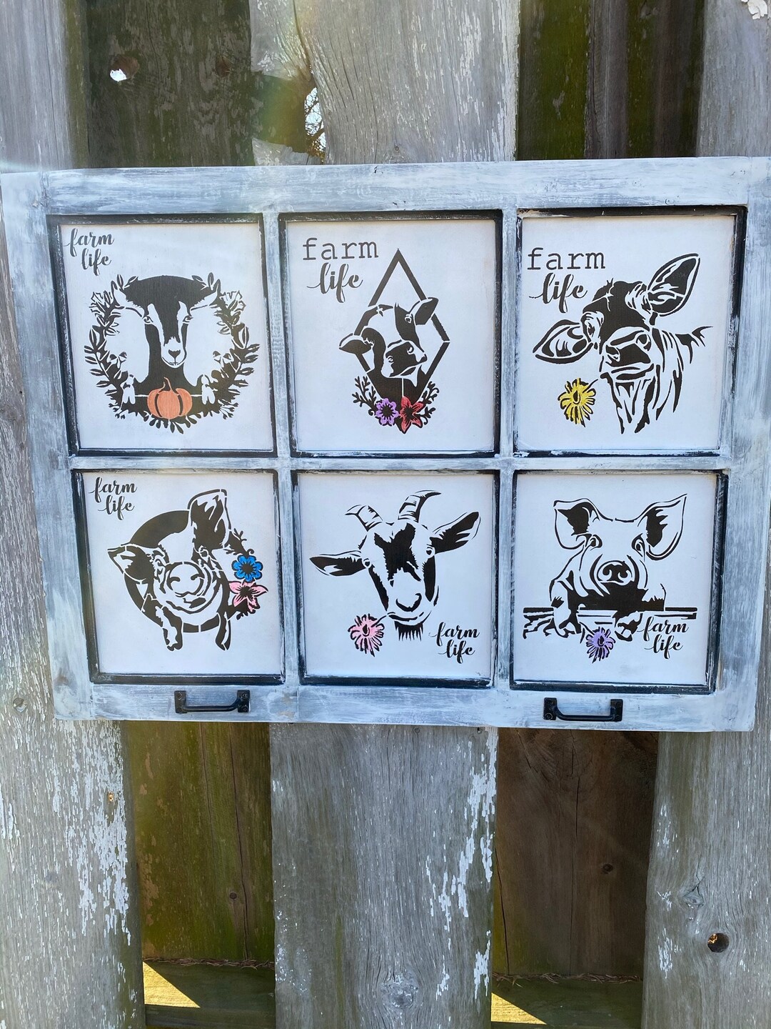 6 Panel Farmhouse Rustic Barn Window - Etsy