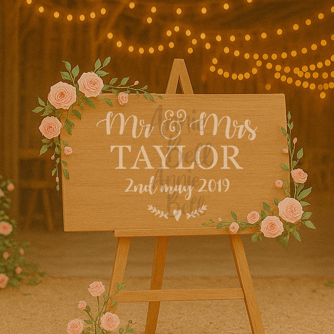 STENCIL 'personalised Mr & Mrs Stencil' Wedding Decor, Crafts, Superior ...