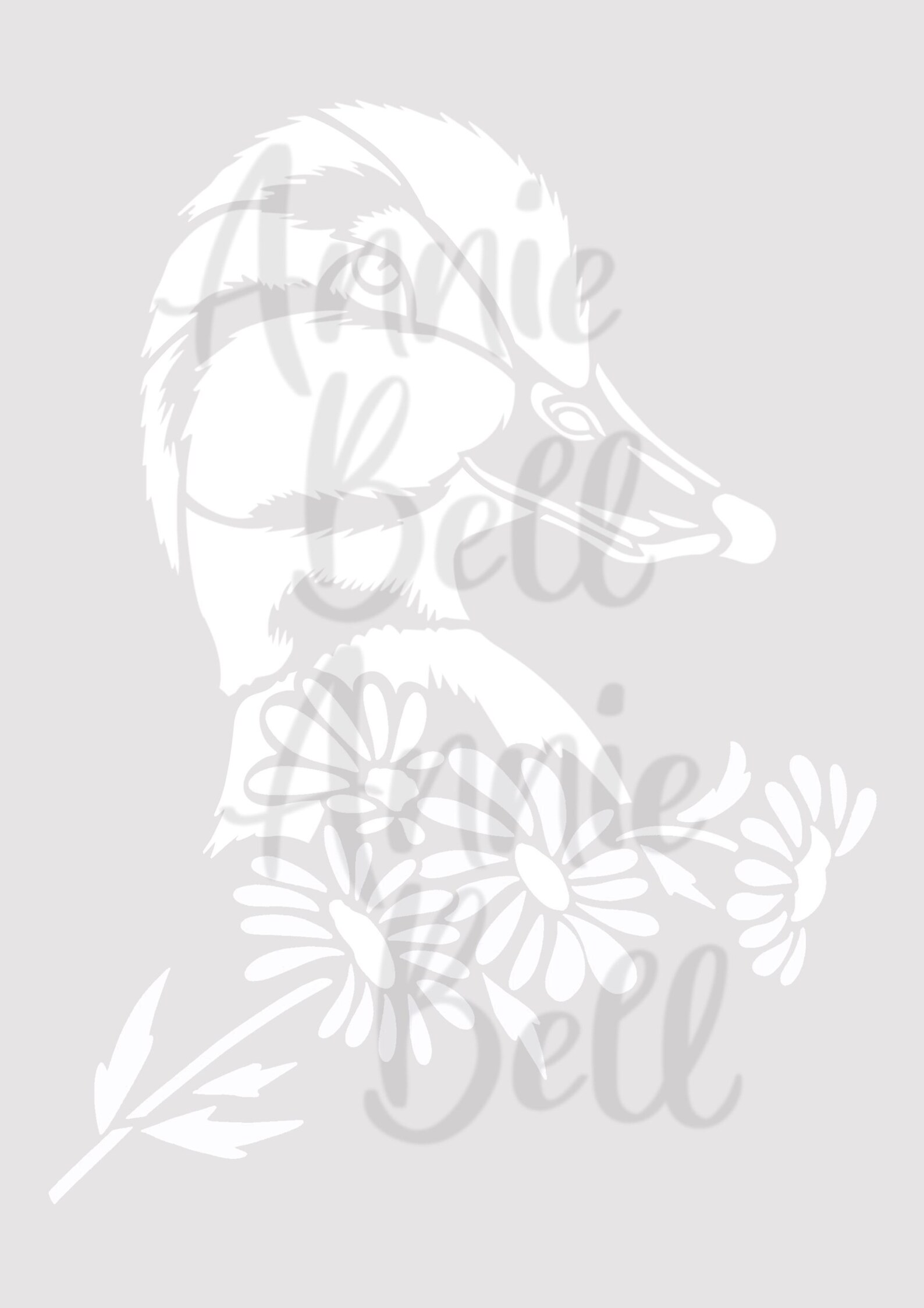 STENCIL 'farmhouse Duck and Daisy’s' Flexible, Reusable, 190 Micron ...