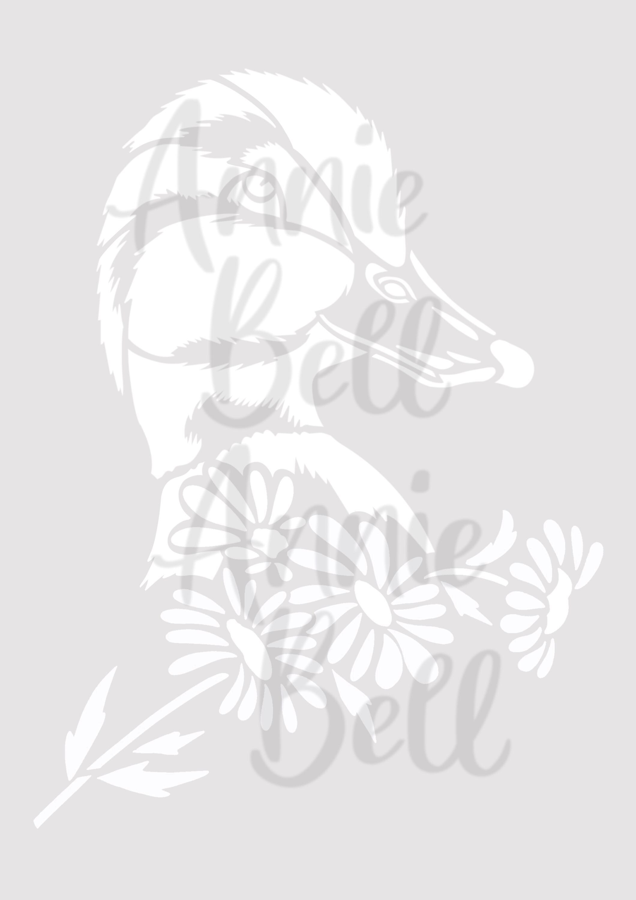 STENCIL 'farmhouse Duck and Daisy’s' Flexible, Reusable, 190 Micron ...