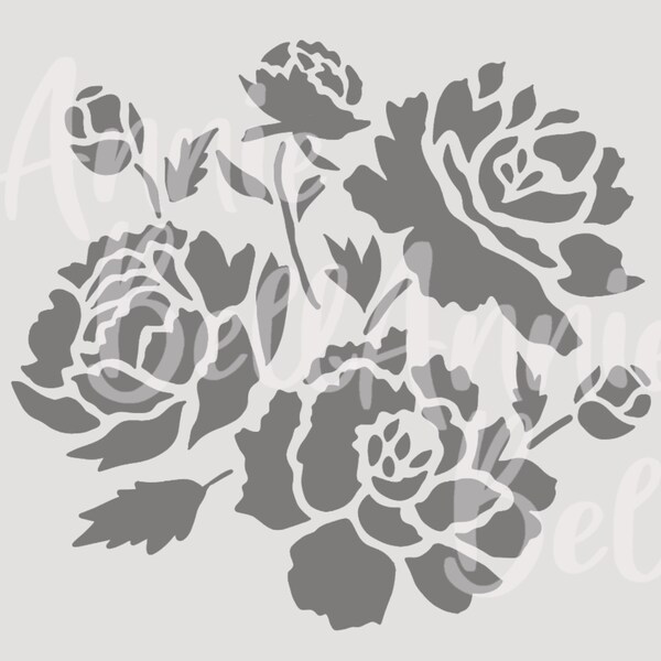 Large Flower Stencil - Etsy