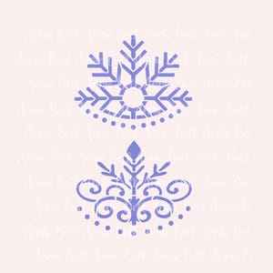 STENCILS 'half Snowflakes' Forehead Face Paint/craft Stencils, Superior ...