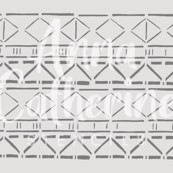 Mud Cloth Stencil - Etsy