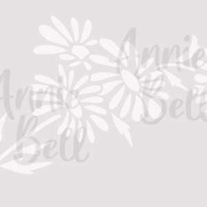 Ox-eye Daisy Sprig Stencil 190 Micron Mylar Furniture Wall Art by Annie ...