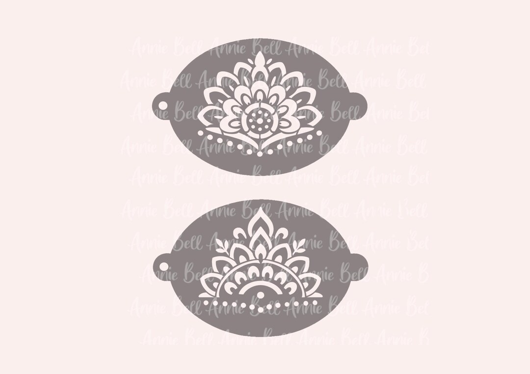 STENCILS 'half Mandala' Forehead Face Paint/craft Stencils, Superior ...