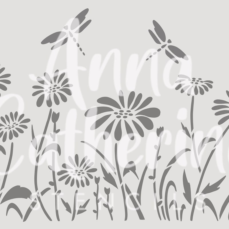 Daisy Stencil - Etsy
