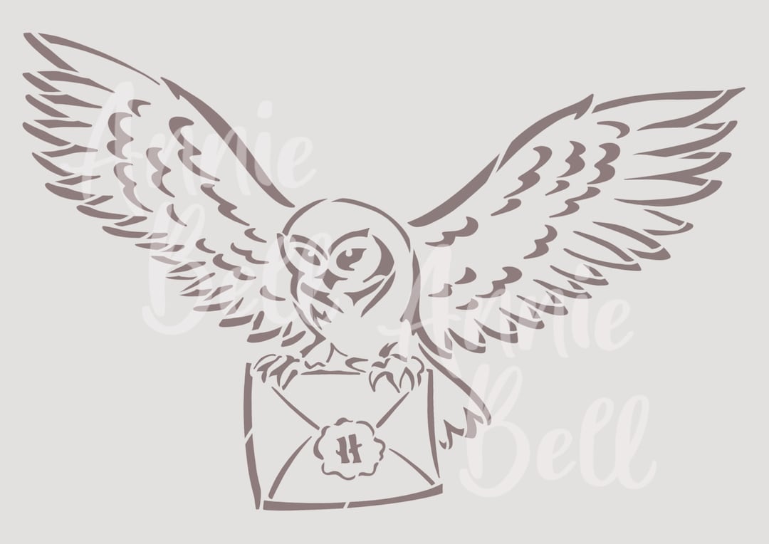 Hedwig Letter Harry Potter Stencil 190 Micron Mylar Furniture Wall Art ...
