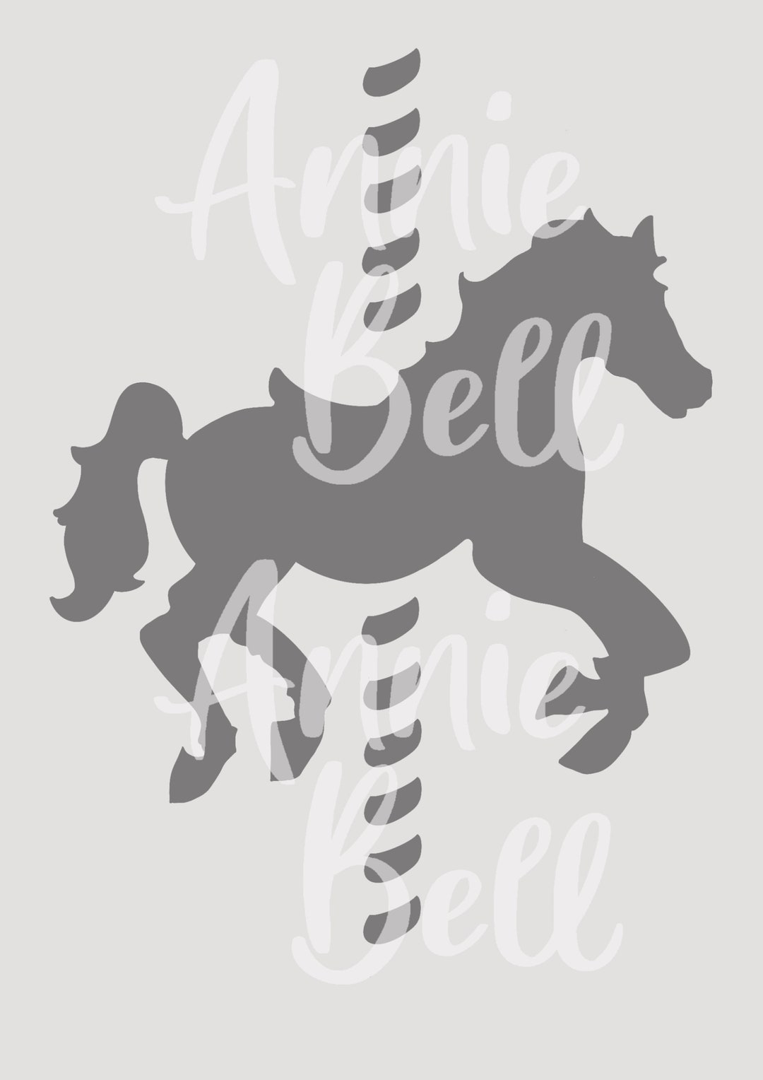 STENCIL 'carousel Horse' 190 Micron Mylar,furniture, Wall Art, by Annie ...