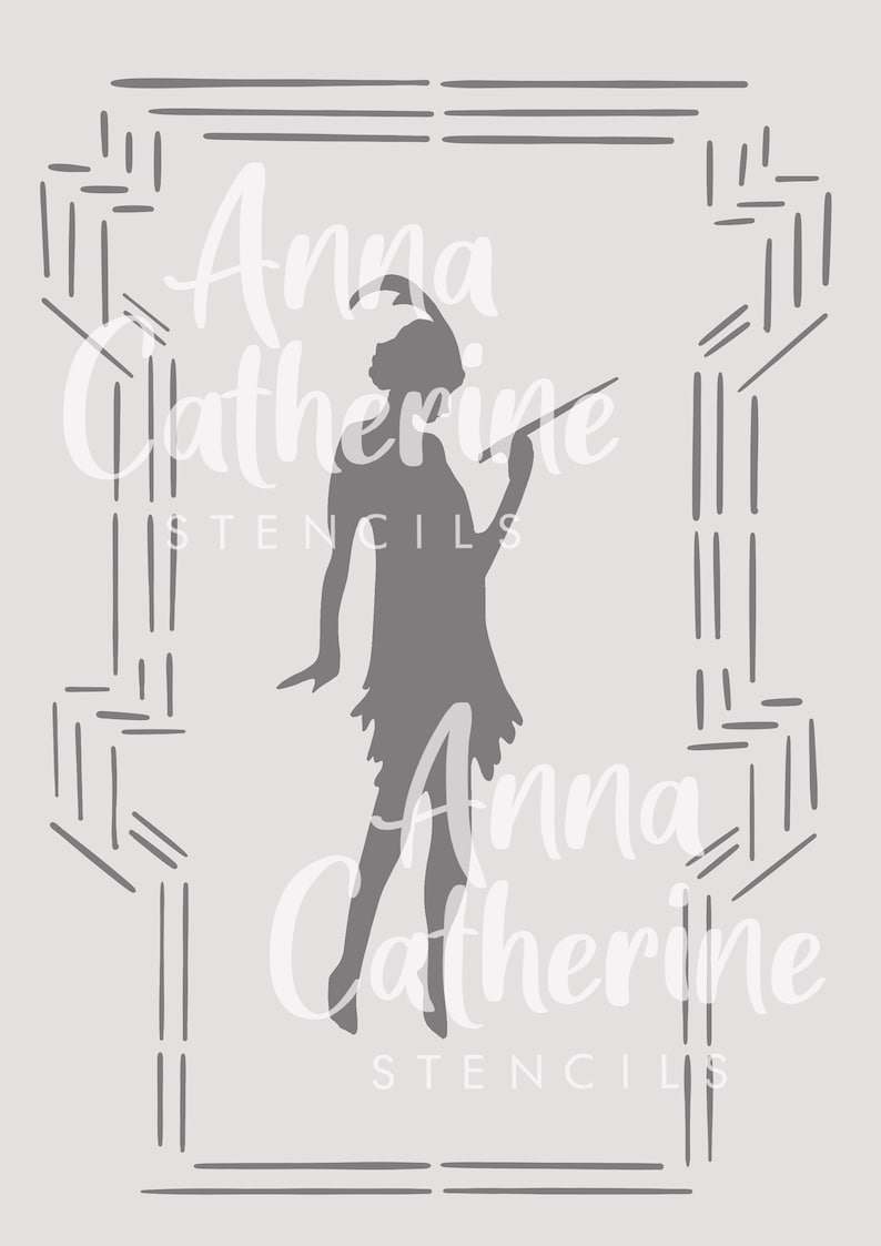 Art Deco Stencil 1920 Vintage Flapper Gatsby Style 190 Micron | Etsy