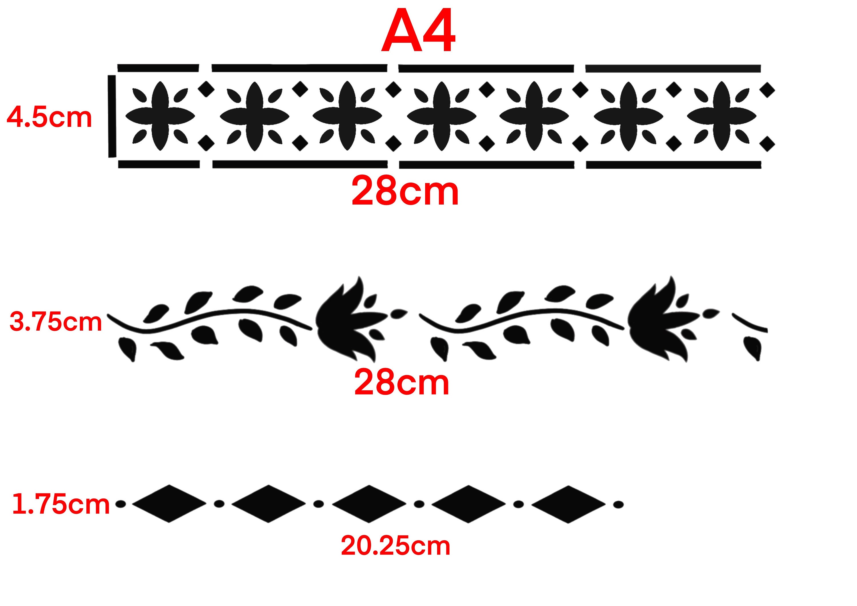 Indian Style Stencil Indian Inlay Effect Repeat Pattern 190 | Etsy