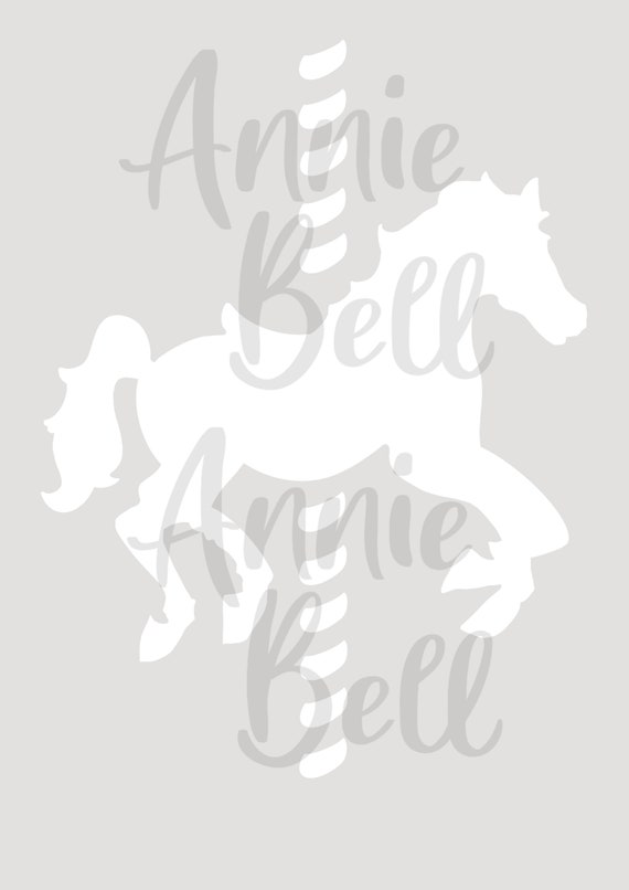 Carousel Horse Head Stencil