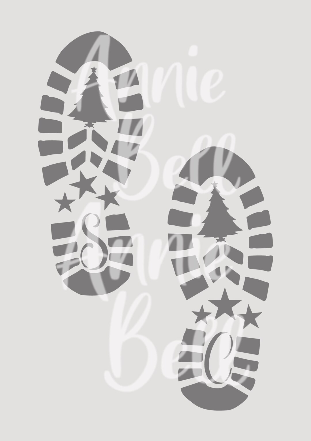 STENCIL 'santa Foot Prints Stencil' Superior, Flexible, Reusable, 250 ...