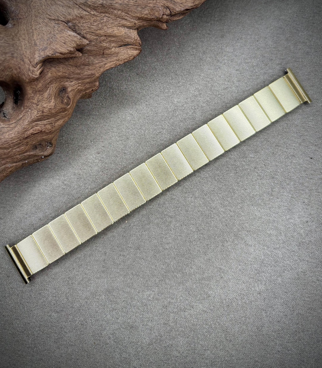 Vintage 1970's Gold Coloured Rowi Fixoflex German Made 20MM Ends ...