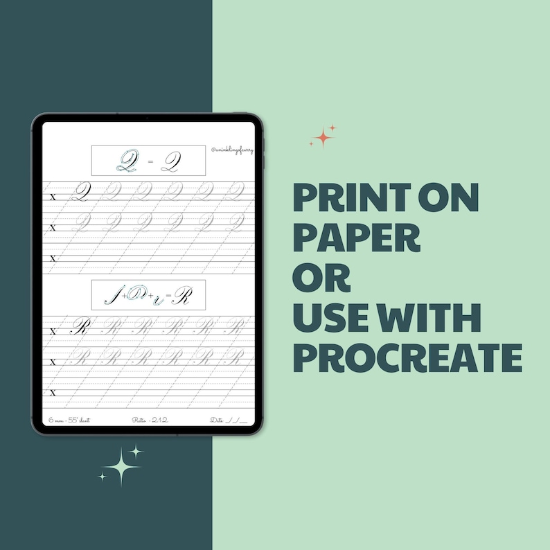 Copperplate Calligraphy Practice Sheets | Printable Workbook PDF ...