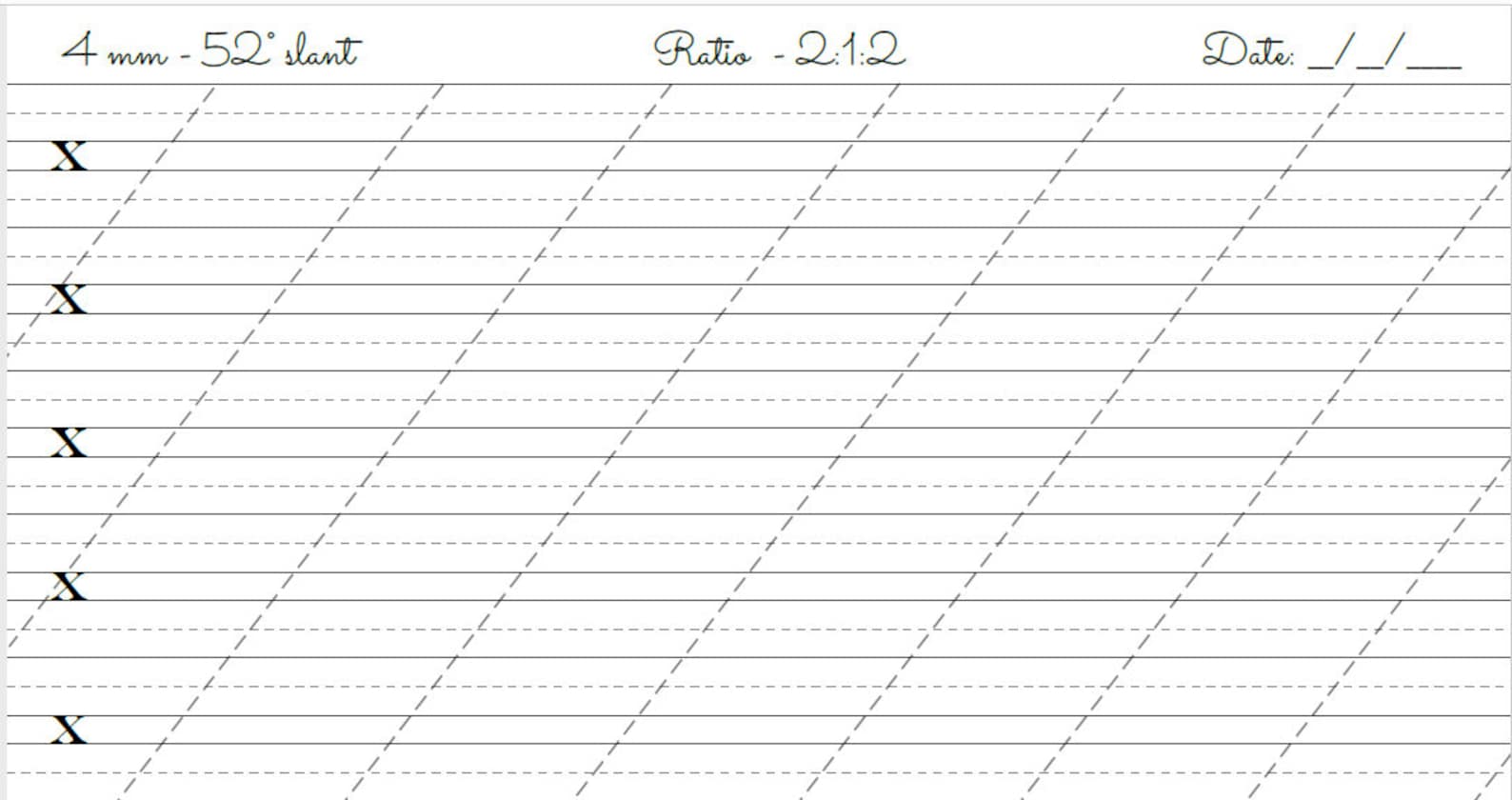 Spencerian Script Practice Sheets blank Calligraphy - Etsy