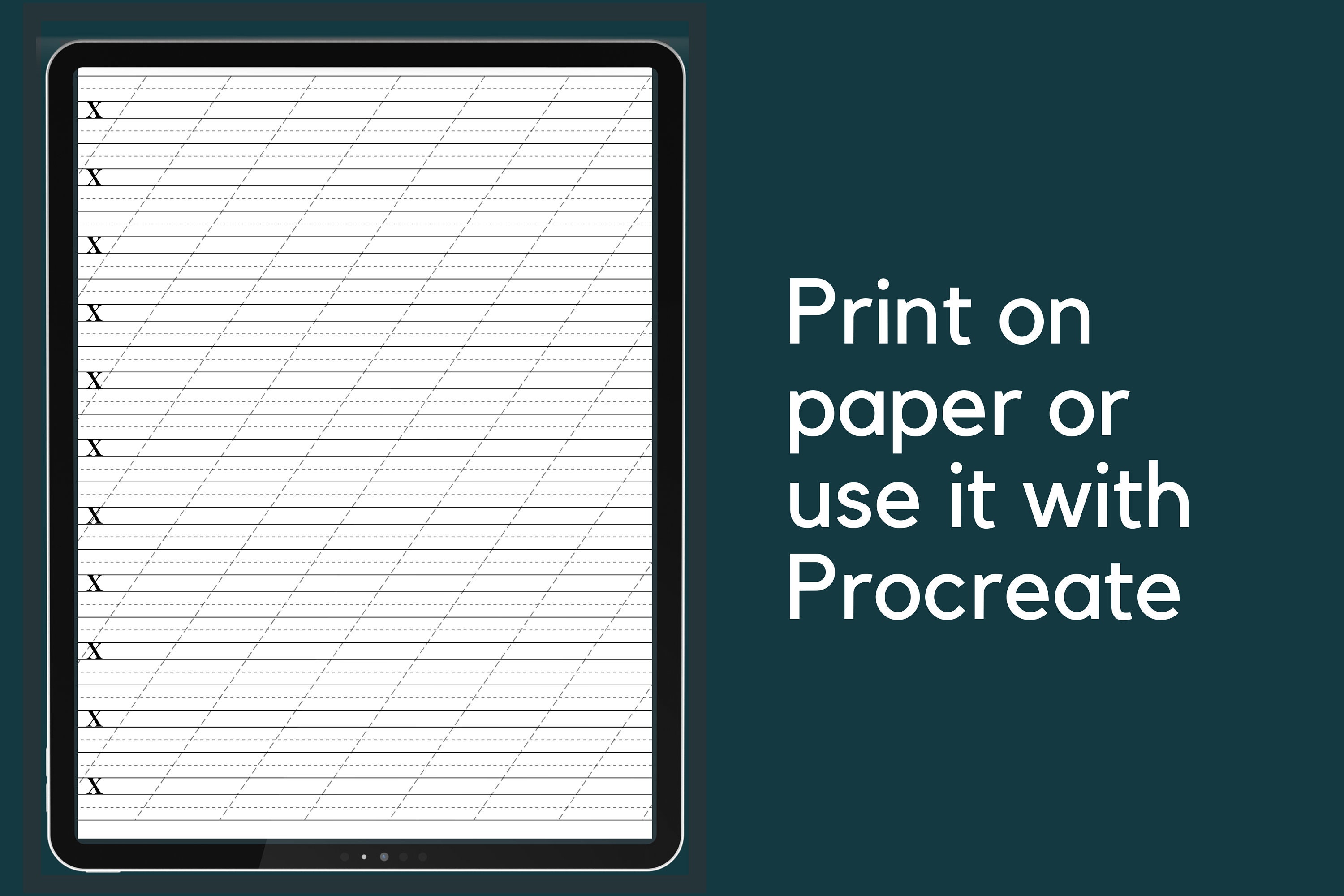 Blank Copperplate Calligraphy Guidelines With 323 Ratio (4mm - 8 Mm ...