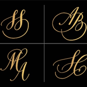 Custom Calligraphy Monogram | Wedding Logo | Handwritten Calligraphy ...