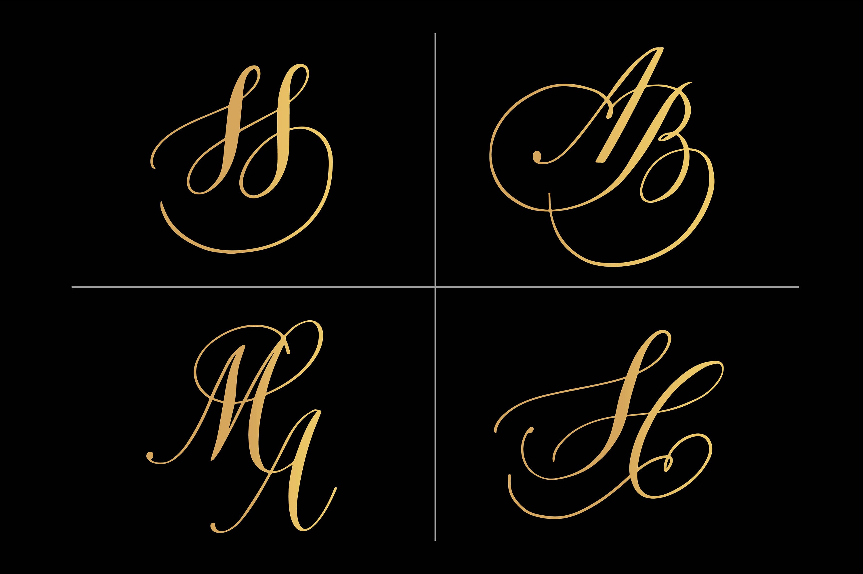 Custom Calligraphy Monogram Wedding Logo Handwritten Calligraphy ...