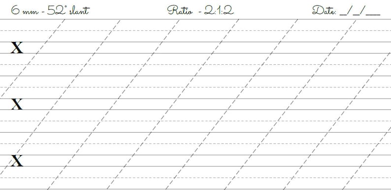 Spencerian Script Practice Sheets blank Calligraphy - Etsy