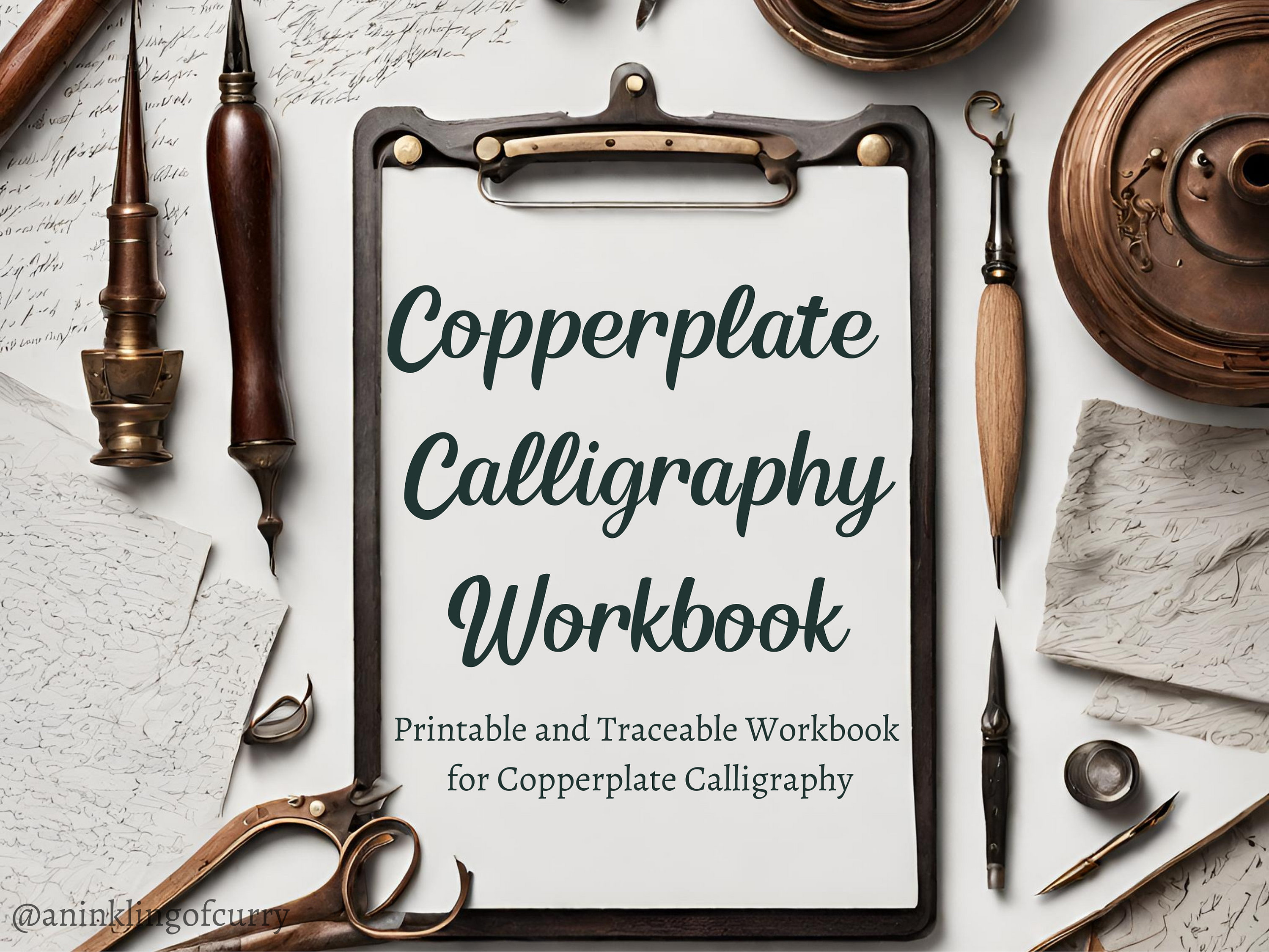 Printable Copperplate Calligraphy Workbook PDF Calligraphy for ...