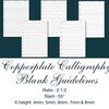 Buy Blank Copperplate Calligraphy Guidelines Pack With 212 Ratio 4mm 8 ...