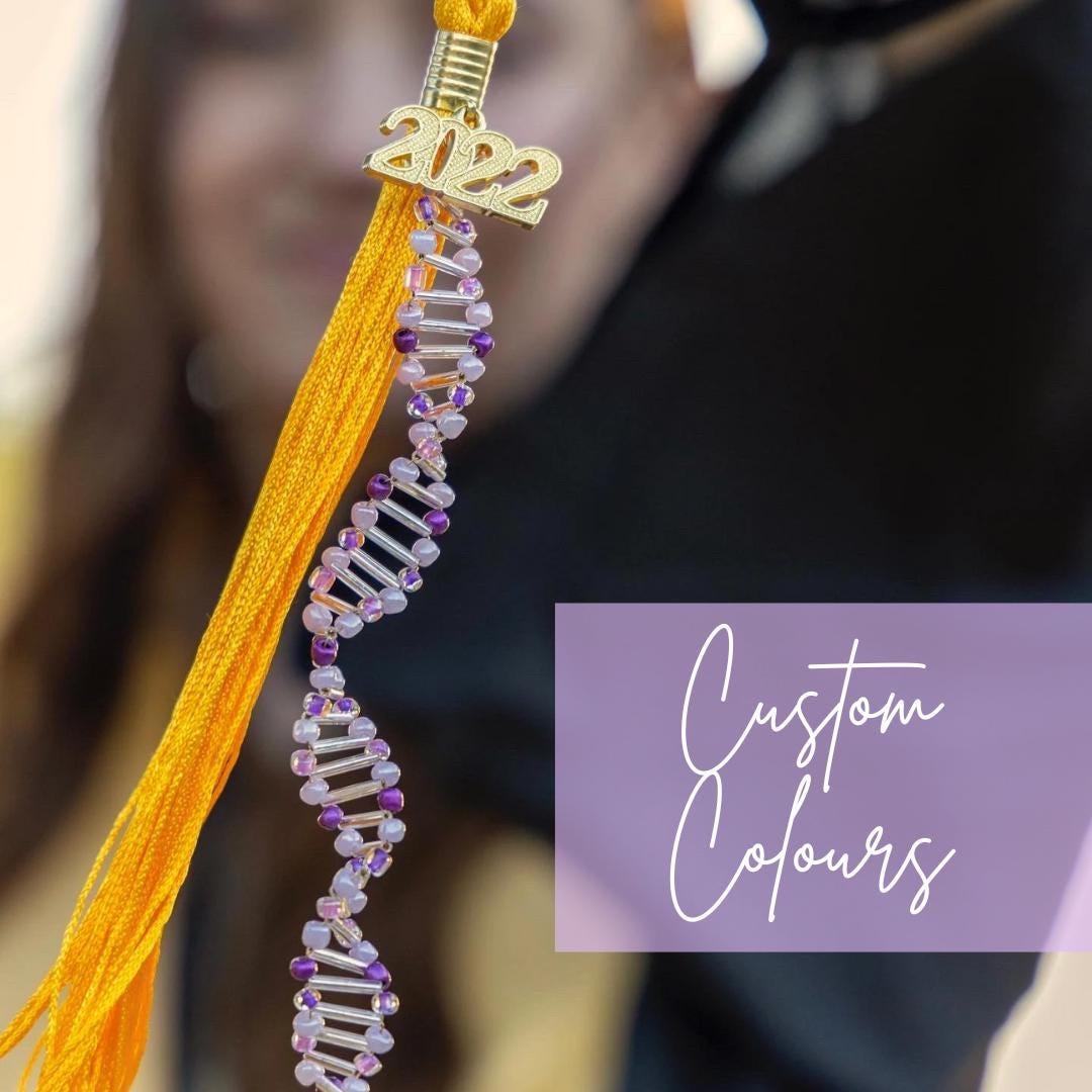 Custom Beaded DNA Helix for Graduation Tassel- (no Tassel) - Etsy