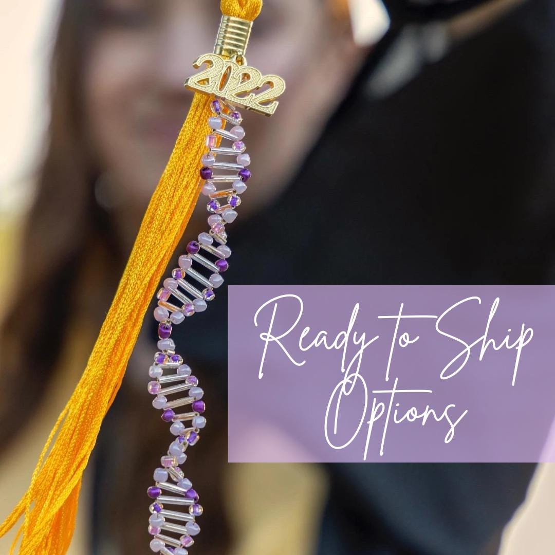 Ready to Ship Beaded DNA Helix for Graduation Tassel- (no Tassel) - Etsy