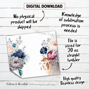 Name Flower BUNDLE 20 Oz Skinny Tumbler Sublimation Design Floral ...