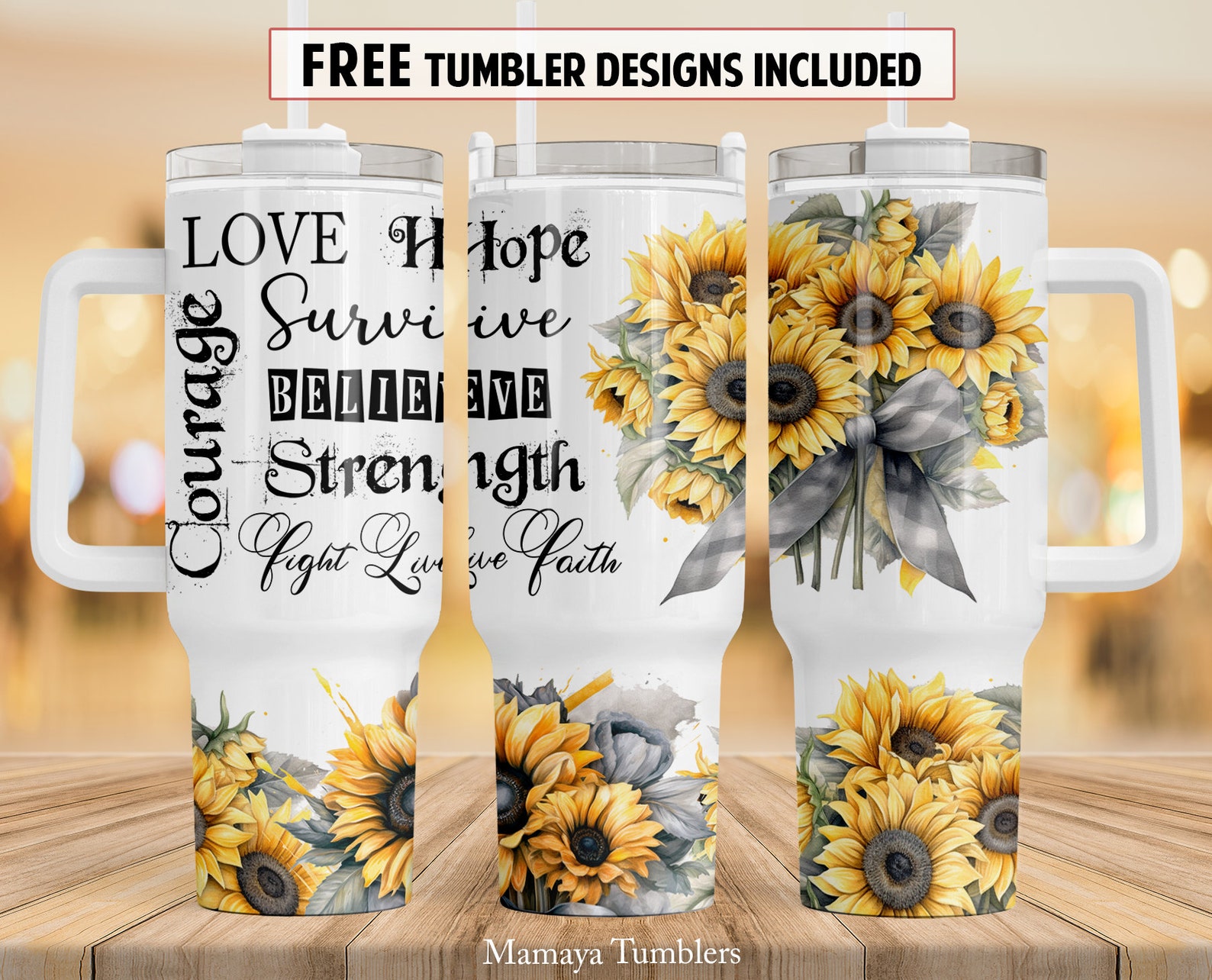 Awareness 40 Oz Quencher Tumbler Sublimation Design Brain Cancer Gray ...
