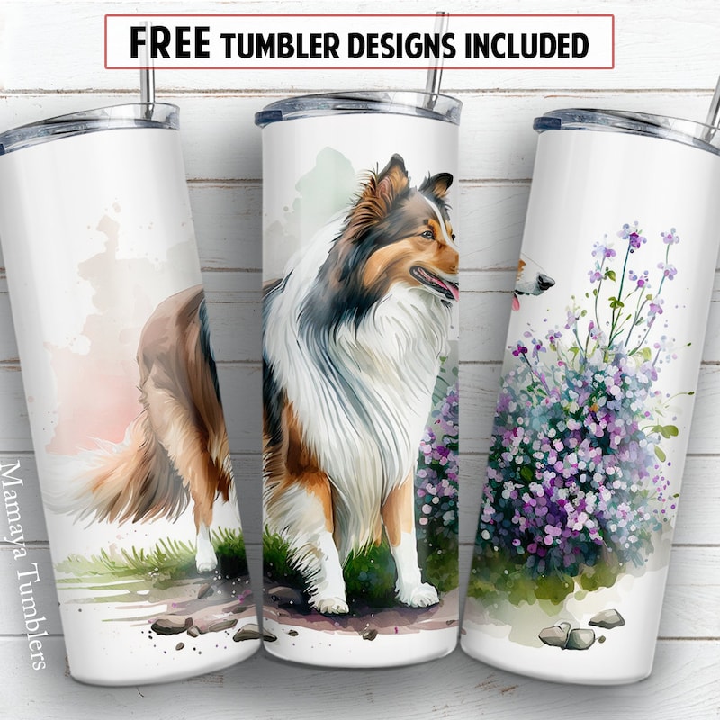 Sublimation Collie Design for Tumbler - Etsy