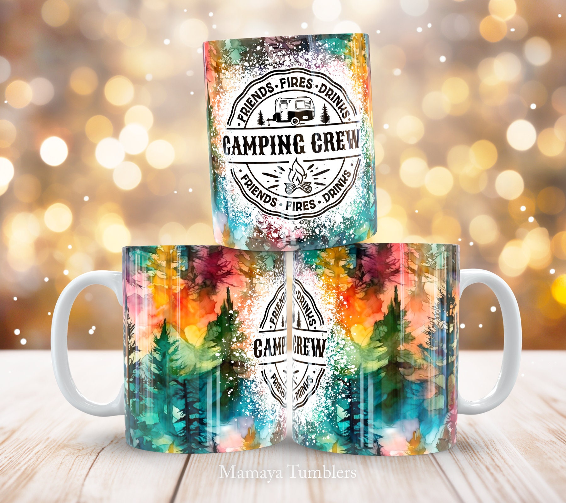 Camping Crew Mug Sublimation Design Camper 11 Oz 15 Oz Coffee Cup ...