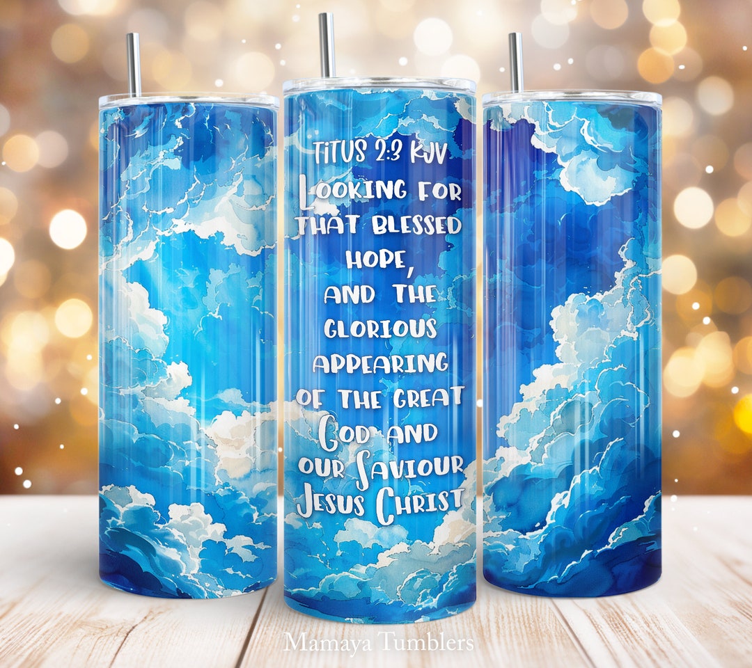 Titus 2:3 KJV Bible Verse 20 Oz Skinny Tumbler Sublimation Design Jesus ...
