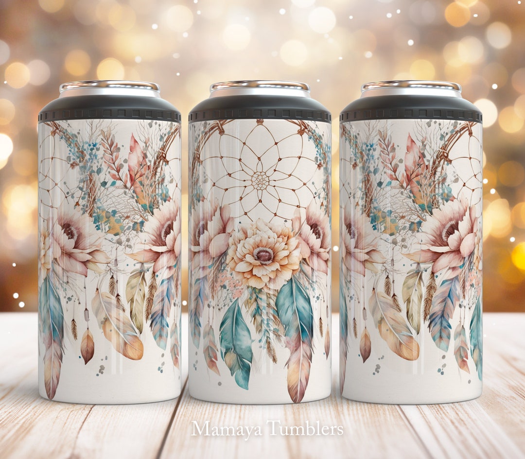 Dreamcatcher 4 in 1 Can Cooler Sublimation Design Boho Feathers and ...