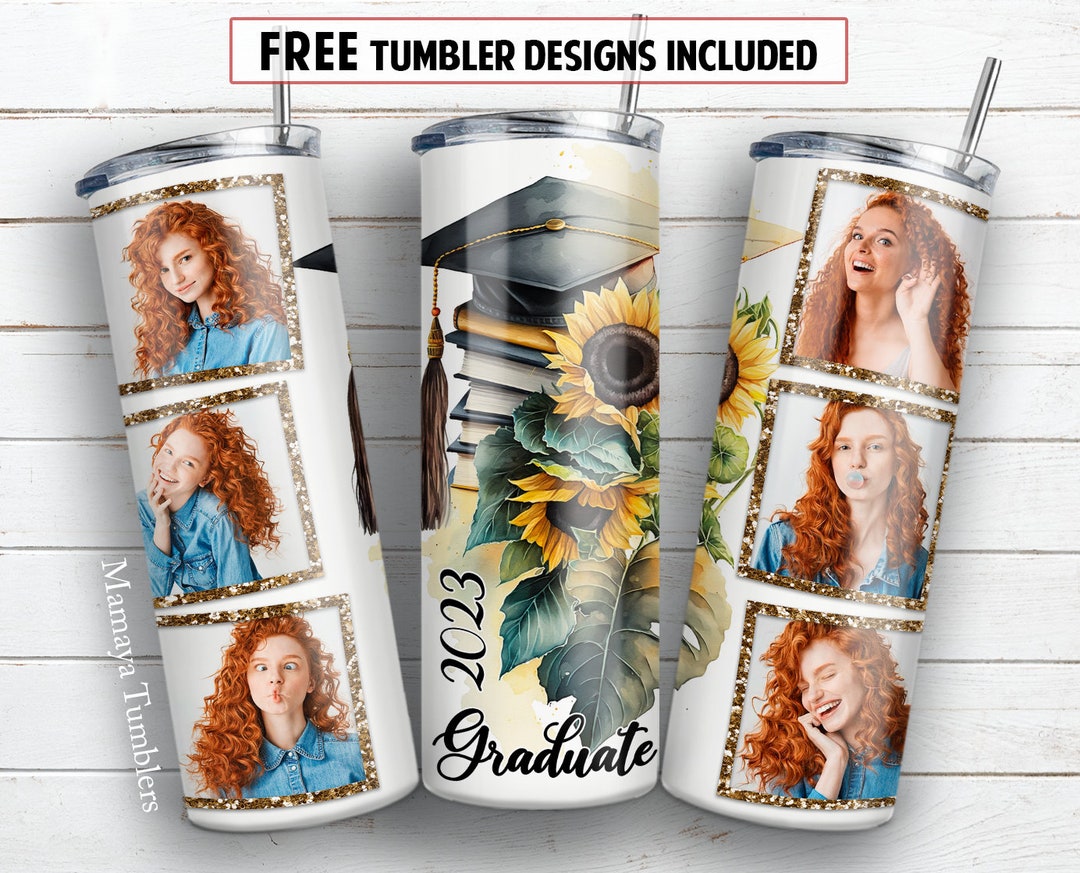 Senior Class of 2023 Photo Frame 20 Oz Skinny Tumbler Sublimation ...