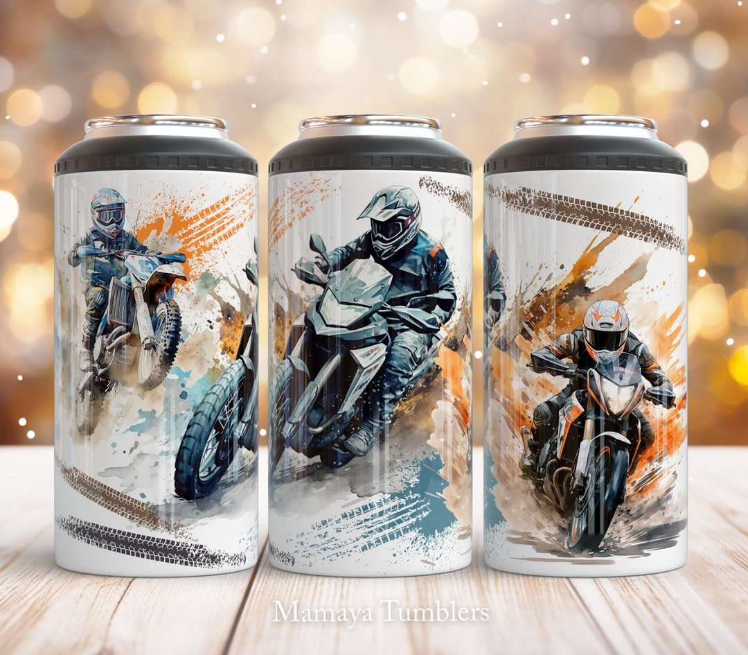 Motocross 4 in 1 Can Cooler Sublimation Design Motorcycle Rider Can ...