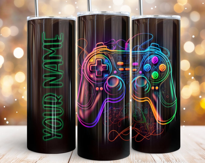 Gamer Tumbler Wrap Bundle, Gamer Sublimation, 20oz Tumbler Wrap, Video ...