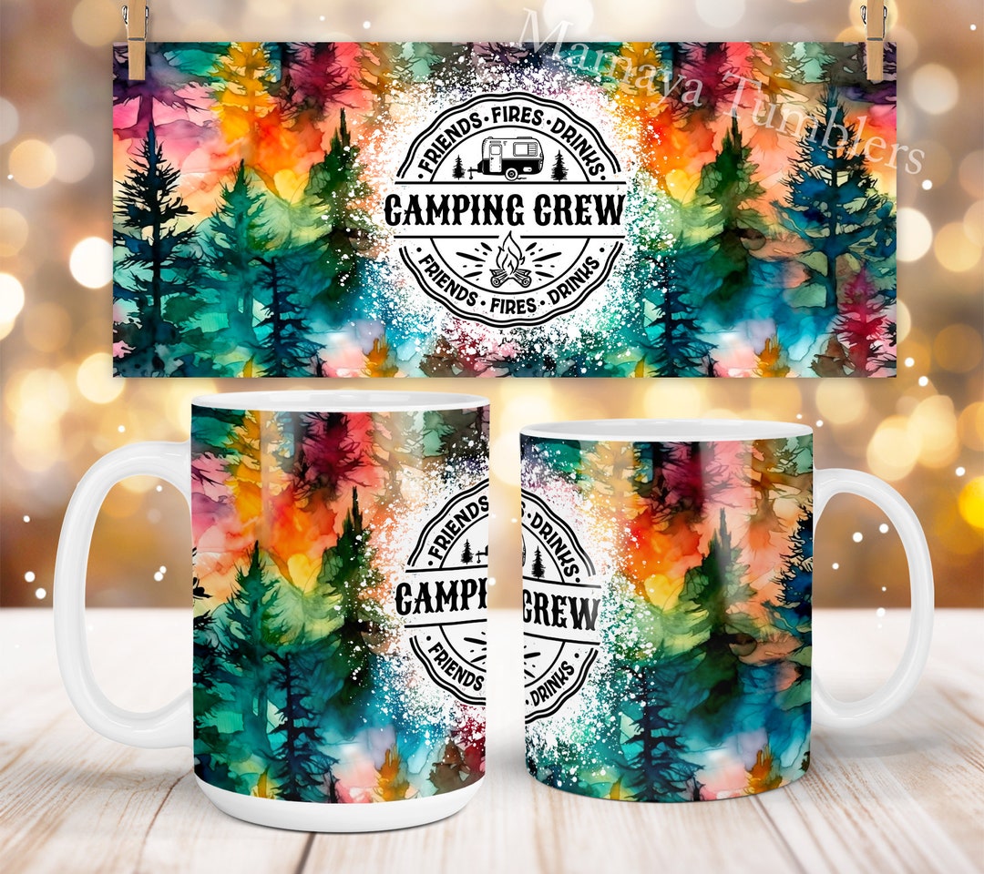 Camping Crew Mug Sublimation Design Camper 11 Oz 15 Oz Coffee Cup ...