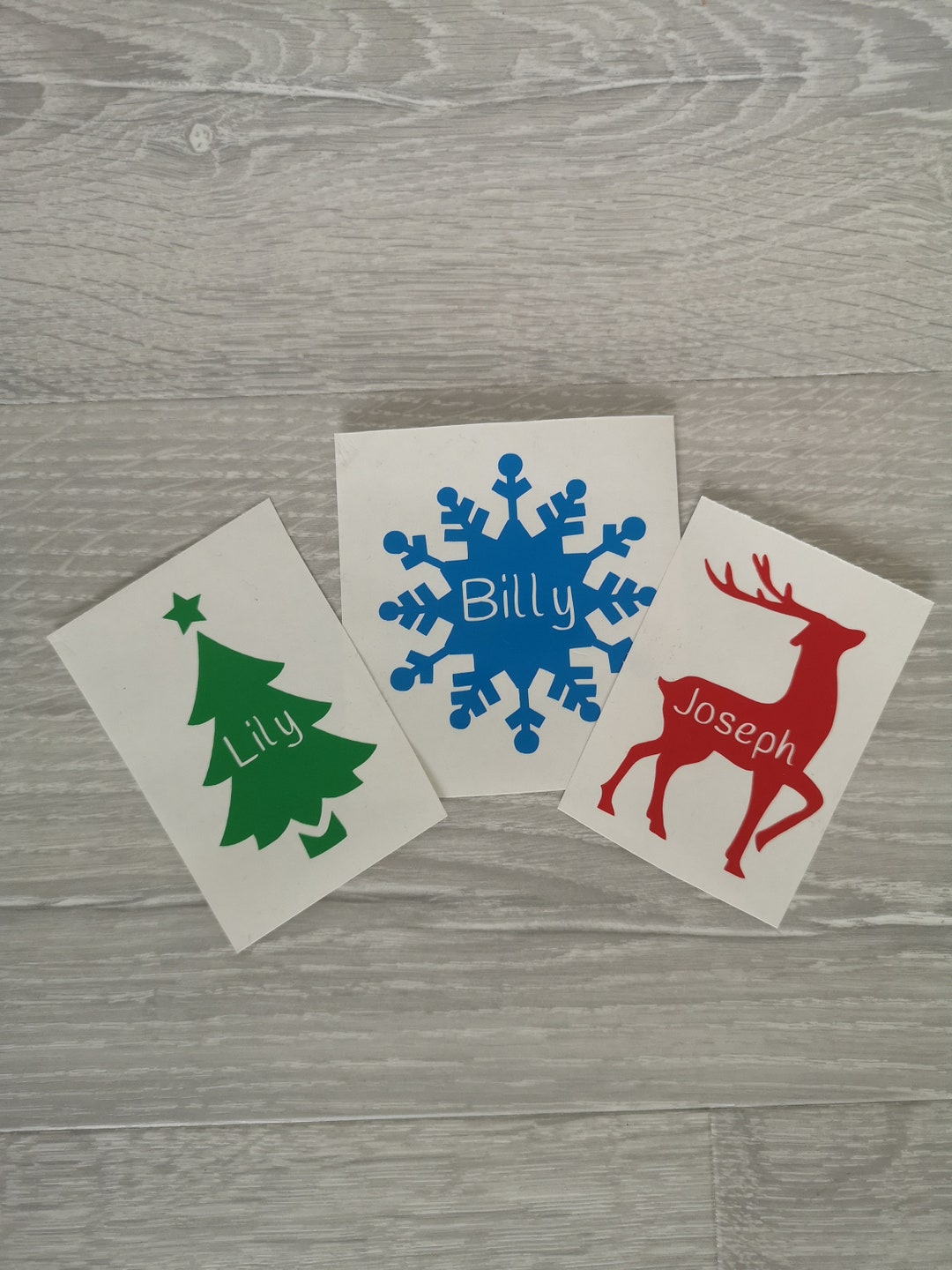 Christmas Name Christmas Sticker Christmas Name Sticker - Etsy