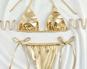 Gold Bikini - Etsy