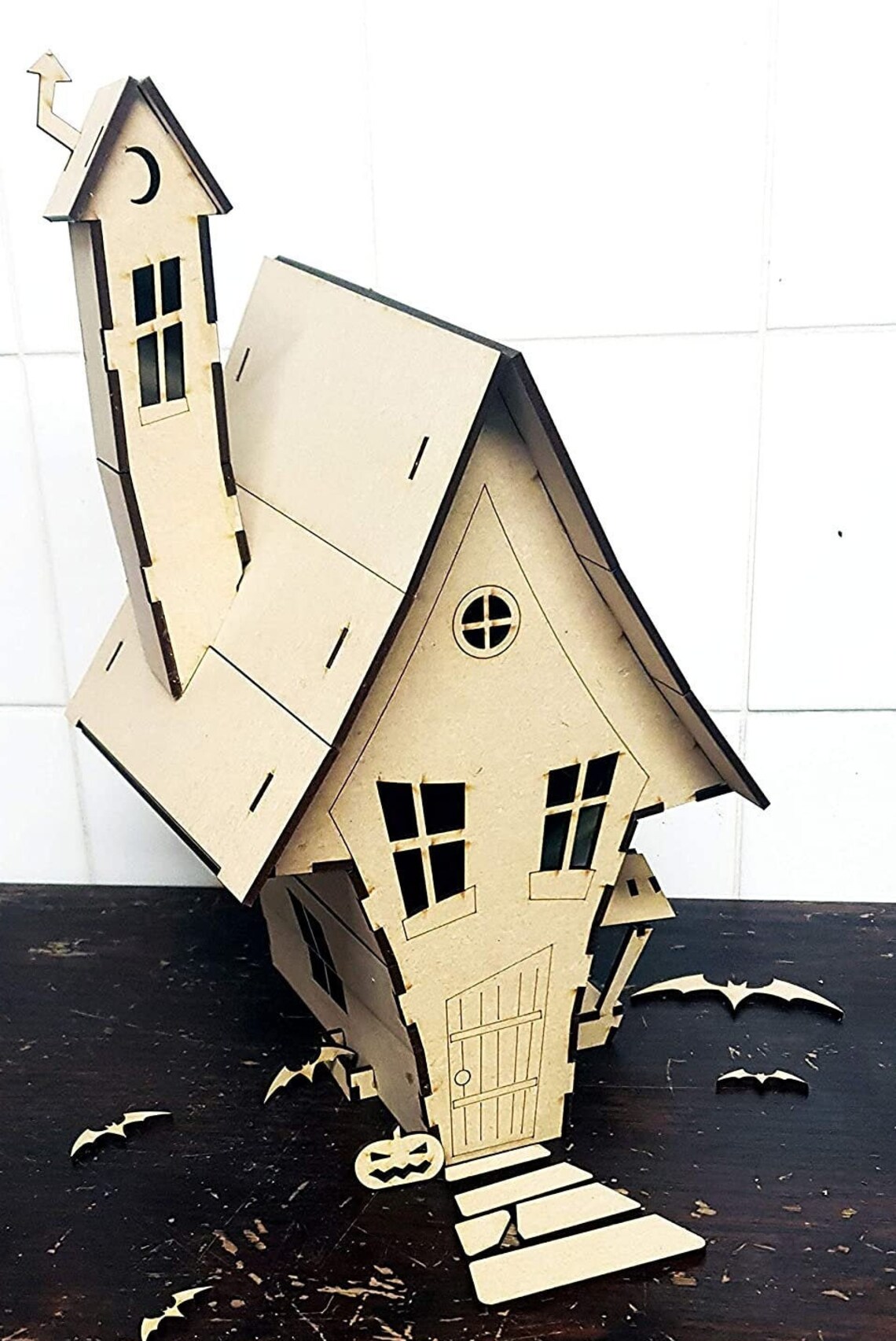 Toon House Gothic Halloween Haunted House Model Kit - Etsy