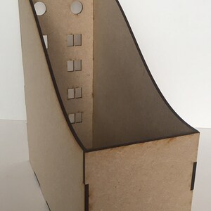 MDF Magazine File Holders: Town House Paper Storage - Set of 5 - Etsy