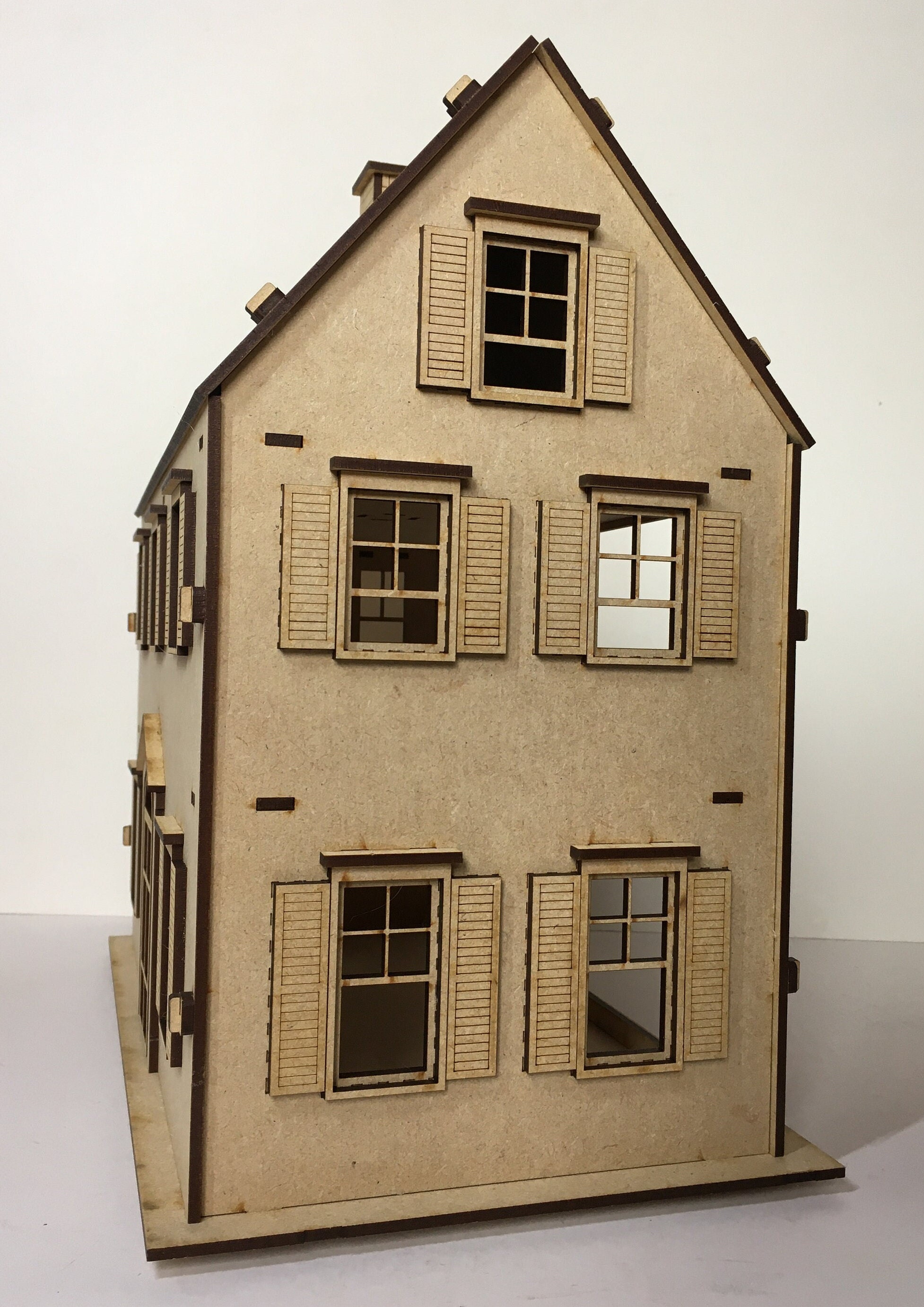 DIY MDF Dollhouse Kit 1:24 Scale - Open Back - Sustainable FSC Wood - Etsy