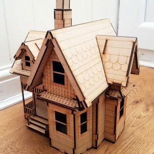 Carl's House From UP Movie: MDF Model Kit With Balloons - Etsy