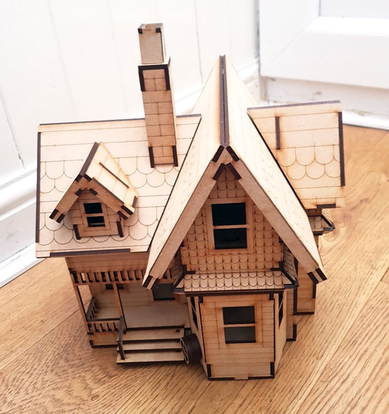 Carl's House From UP Movie: MDF Model Kit With Balloons - Etsy