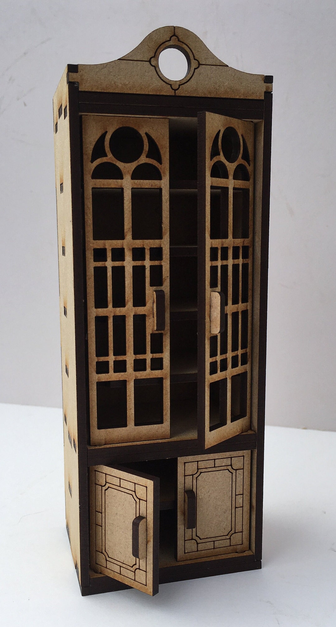 Cupboard Book Nook Library, Dolls House, Miniature, Scale Furniture Kit ...