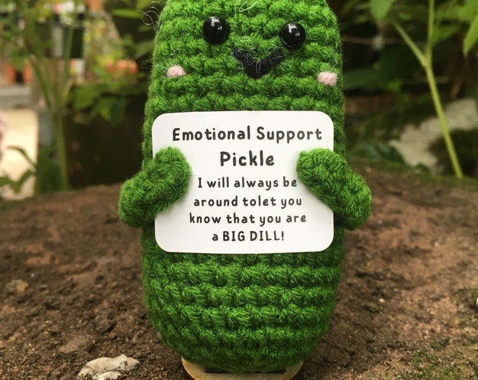 Emotional Support Pickle for Encouragement and Anxiety Relief, Handmade ...