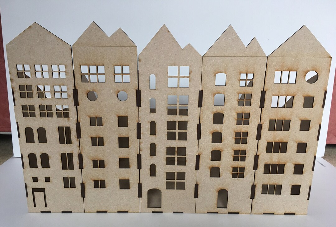 MDF Magazine File Holders: Town House Paper Storage - Set of 5 - Etsy