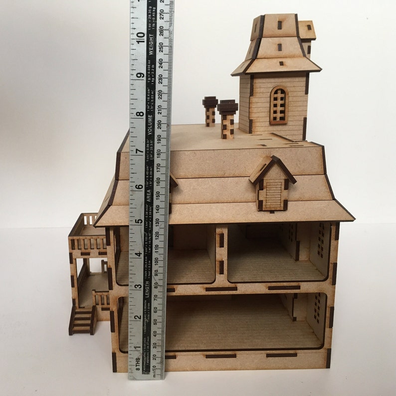 Addams Family Dollhouse Model Kit: MDF Wood, Acrylic Conservatory - Etsy