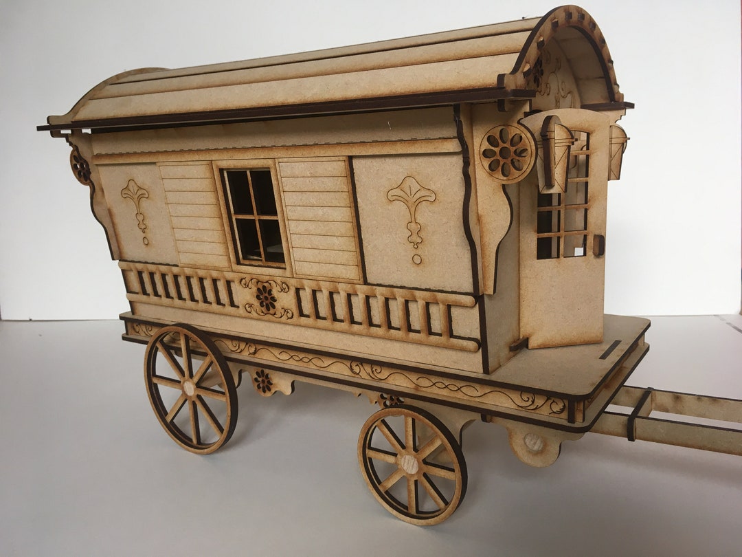 Vardo Reading Gypsy Wagon Caravan Kit With Horse Hitch and Internal ...