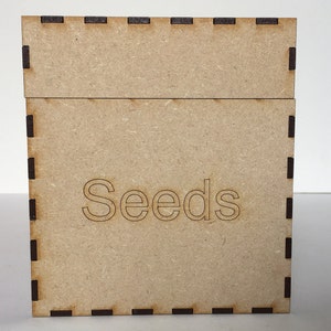 Seed Packet Organiser Storage Box for Gardening, Plants & Customisable ...